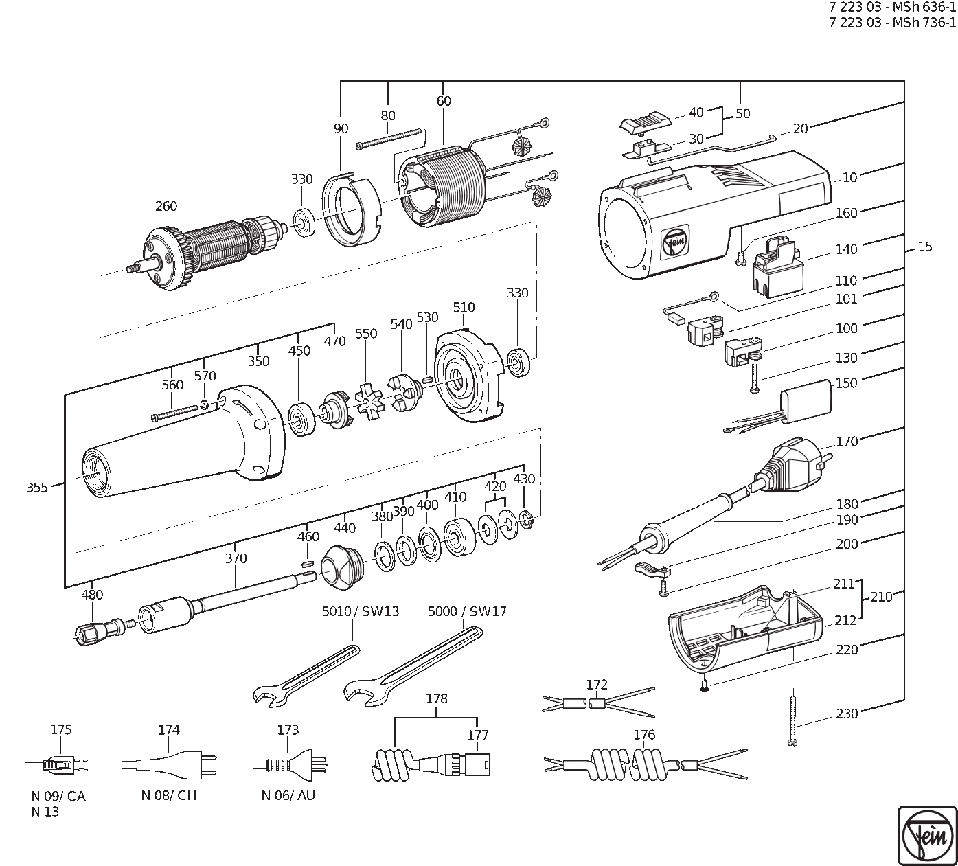 Hans Sauer GmbH - Ersatzteile Fein MSh636-1
