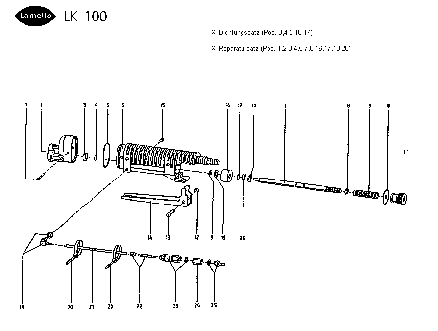 Hans Sauer GmbH - Ersatzteile Lamello LK 100 - Leimgerät