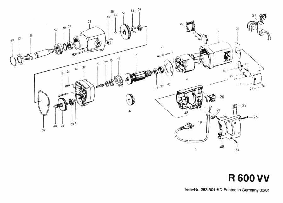 Hans Sauer GmbH - Ersatzteile Flex R 600 VV 230CEE