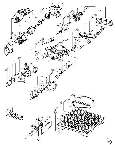 Hans Sauer GmbH - Ersatzteile Festool (und ehem. Protool) SYM 70 E - Leistensäge
