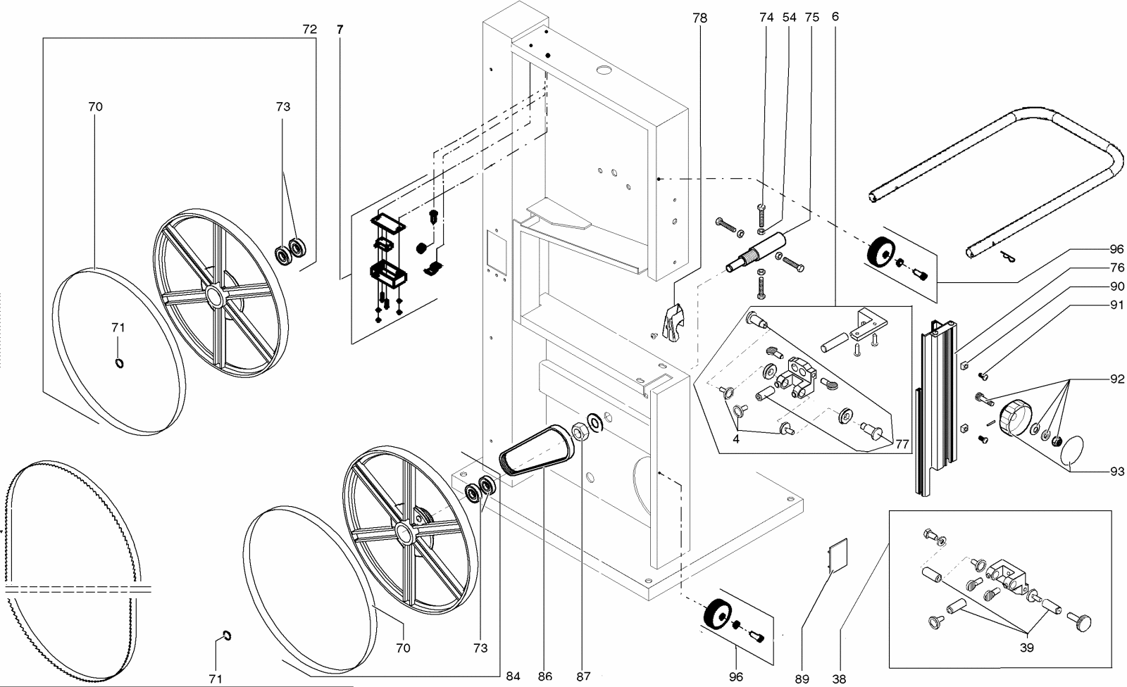 Hans Sauer GmbH - Ersatzteile Metabo BAS 260 SWIFT - BANDSÄGE - 69002511810