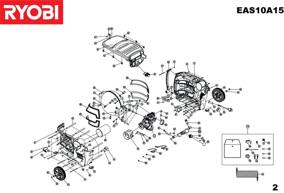Hans Sauer GmbH - Ersatzteile Ryobi EAS10A15 XX96