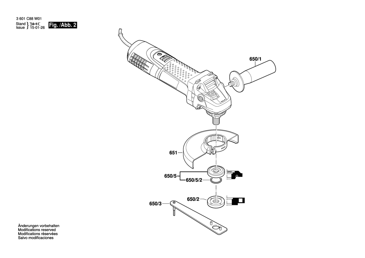 Hans Sauer GmbH - Ersatzteile Bosch EWS 7-115 BASIC Winkelschleifer