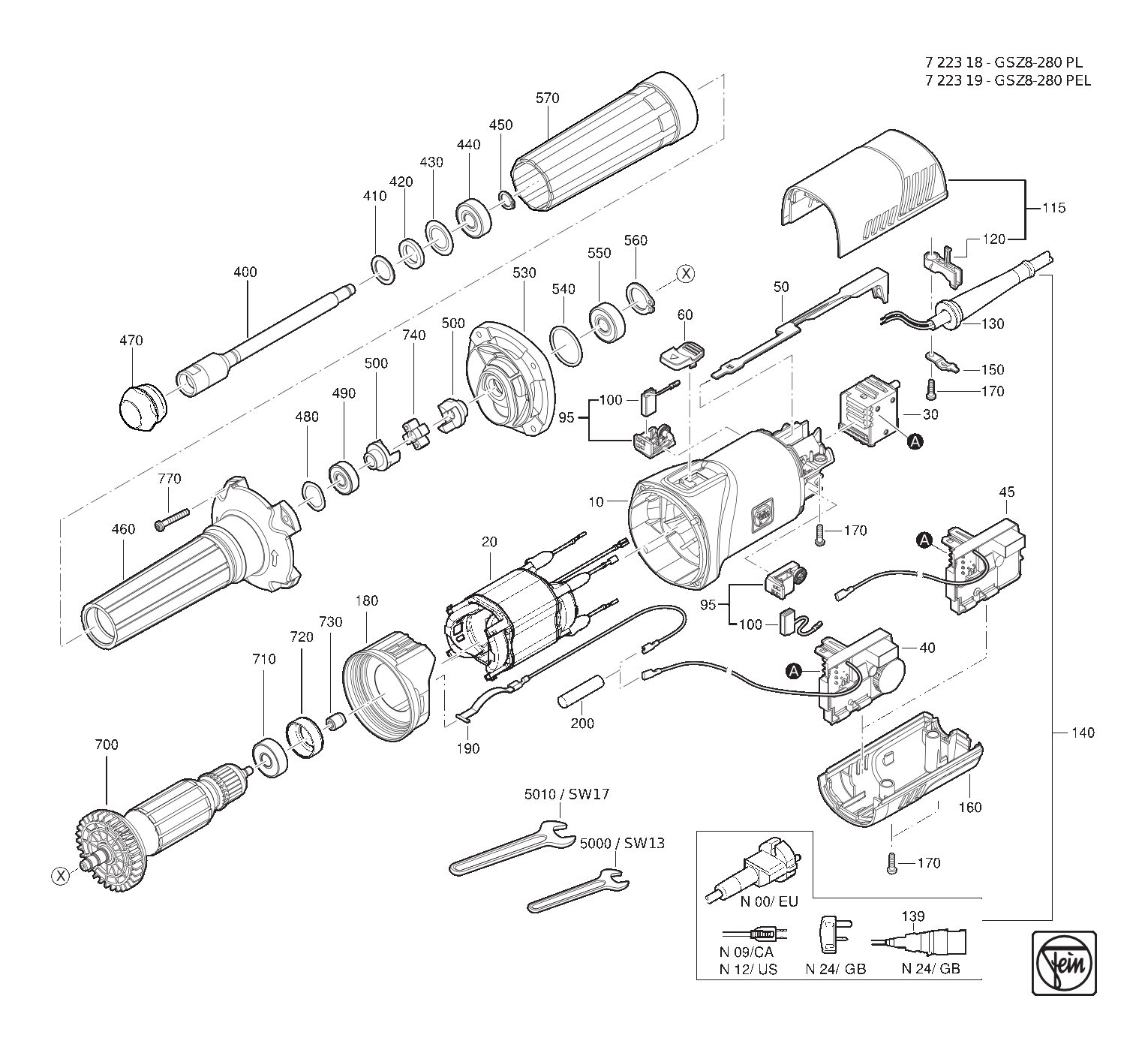 Hans Sauer GmbH - Ersatzteile Fein GSZ8-280PEL