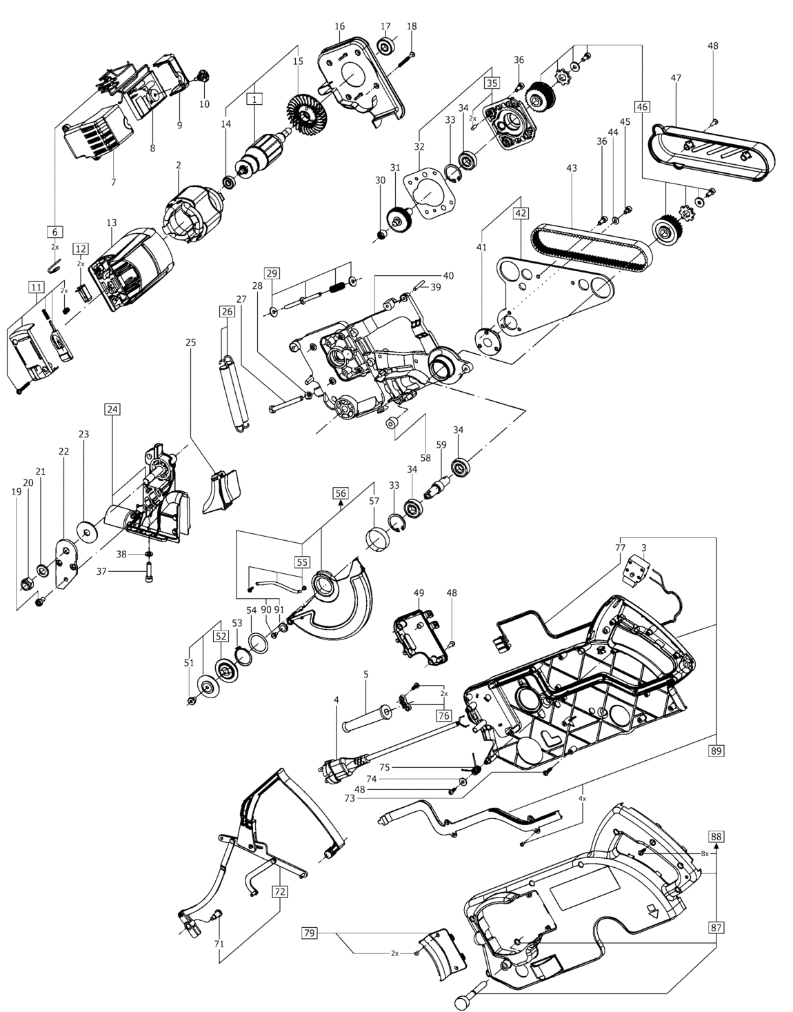 Hans Sauer GmbH - Ersatzteile Festool (und ehem. Protool) SYM 70 E - Leistensäge