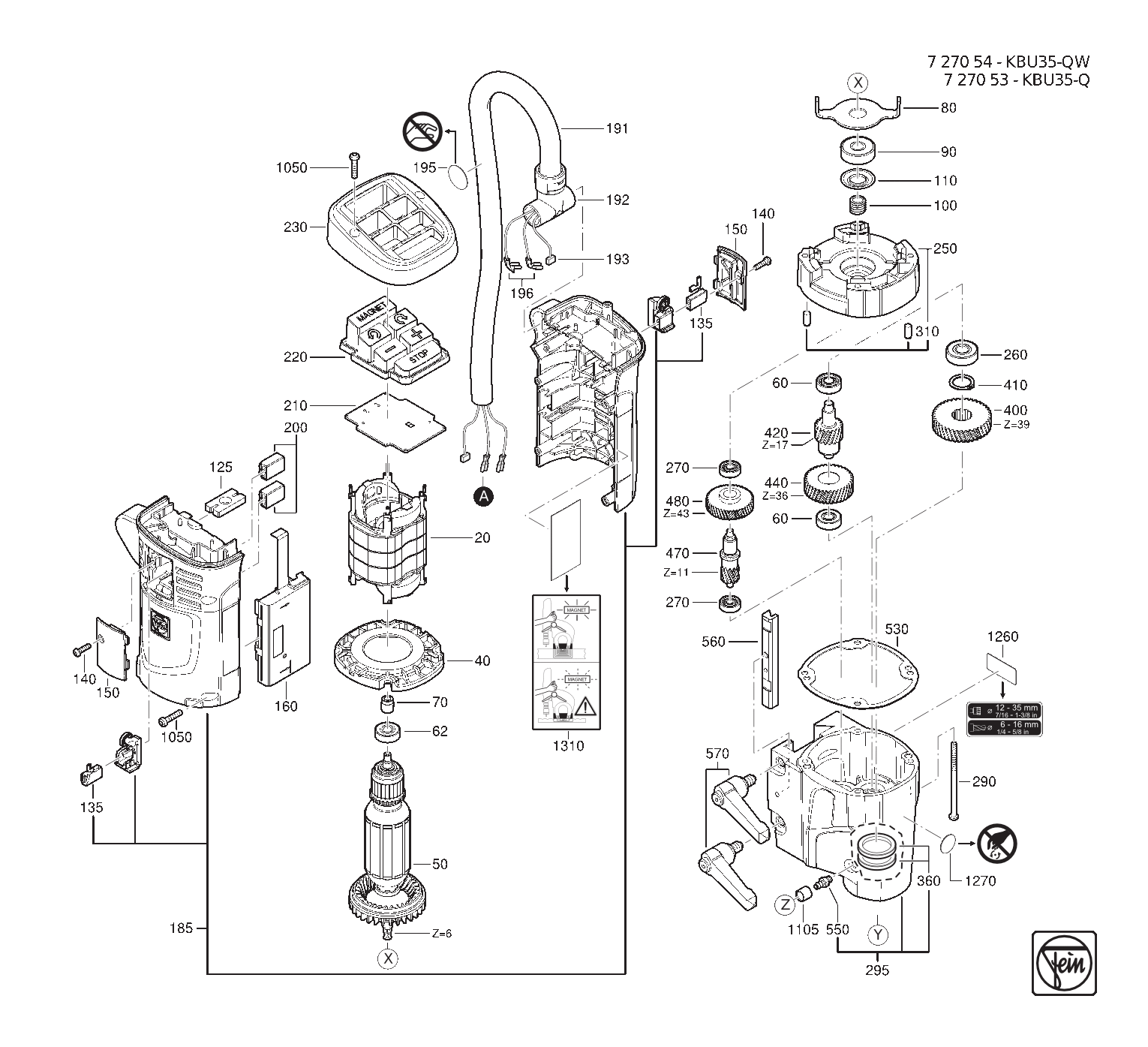 Hans Sauer GmbH - Ersatzteile Fein KBU35Q