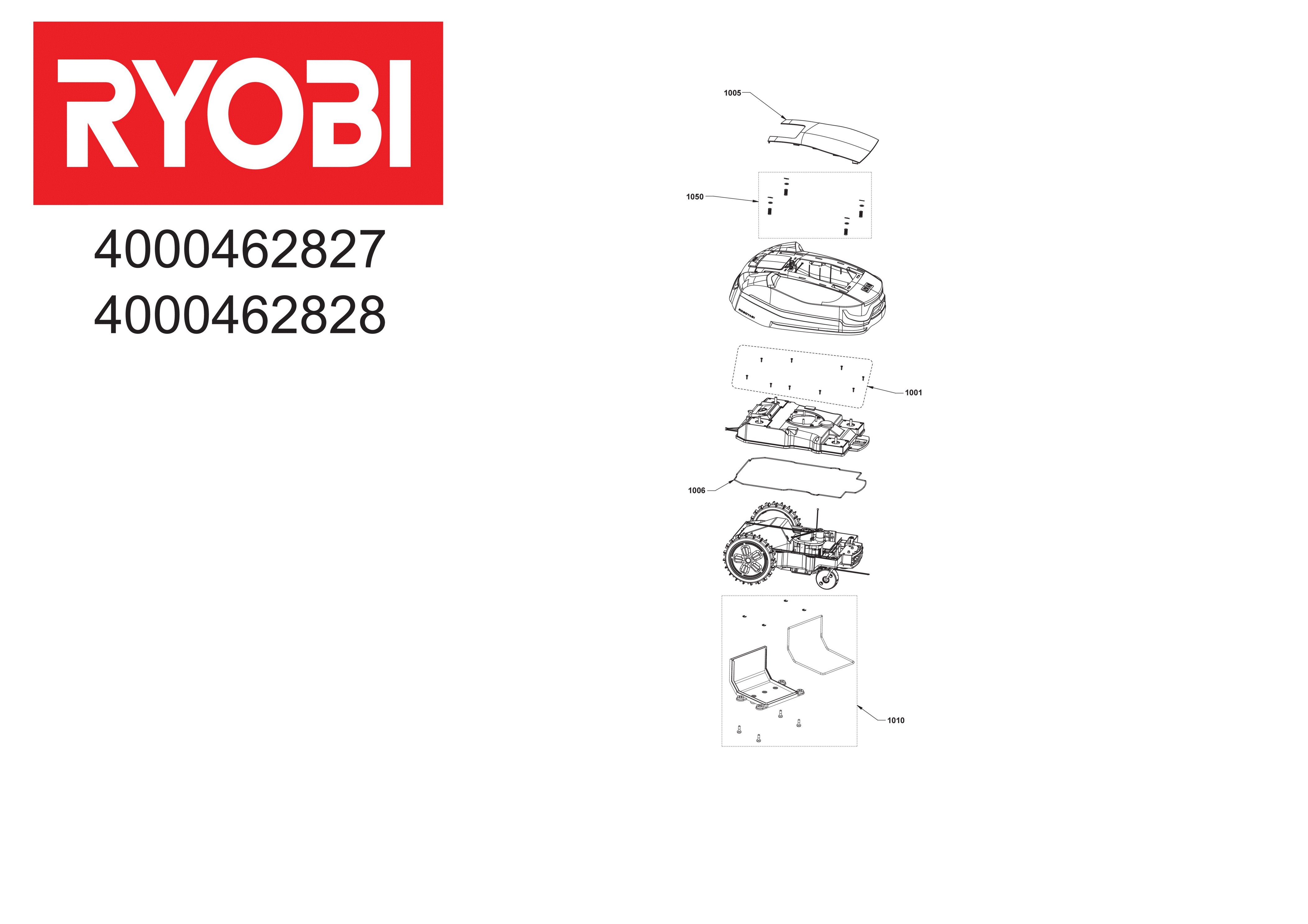 Hans Sauer GmbH - Ersatzteile Ryobi ROBOYAGI800 - Robotic Mowers XX96