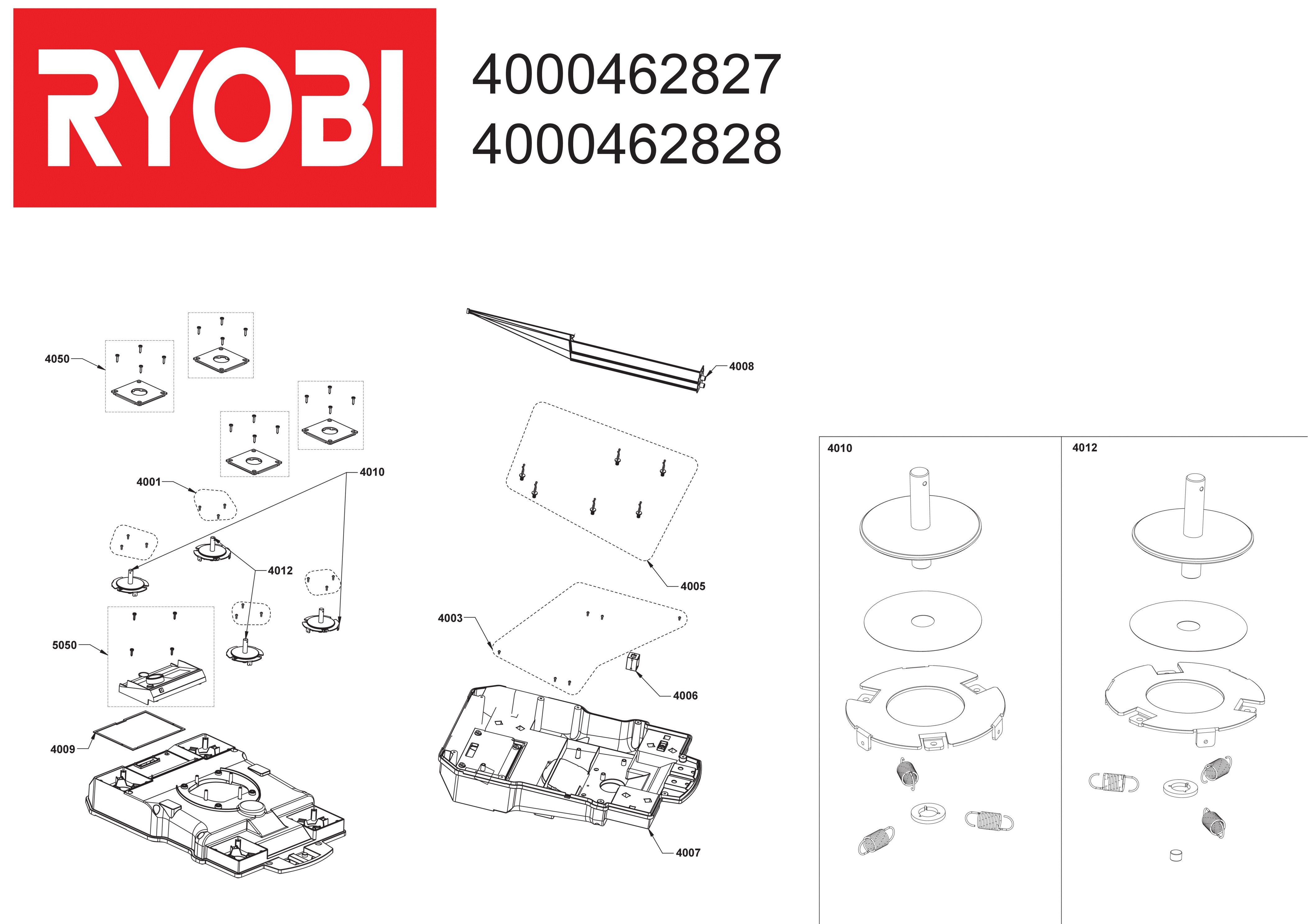 Hans Sauer GmbH - Ersatzteile Ryobi ROBOYAGI - Robotic Mowers XX96