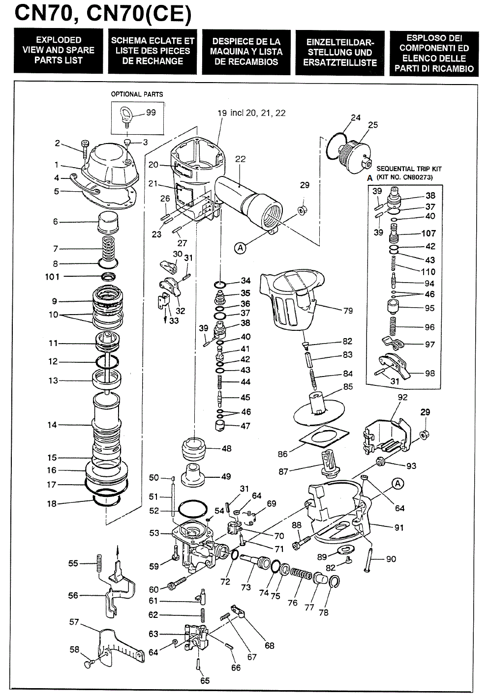 Hans Sauer GmbH - Ersatzteile MAX (Max Europe) CN70 - Drahtcoilnagler