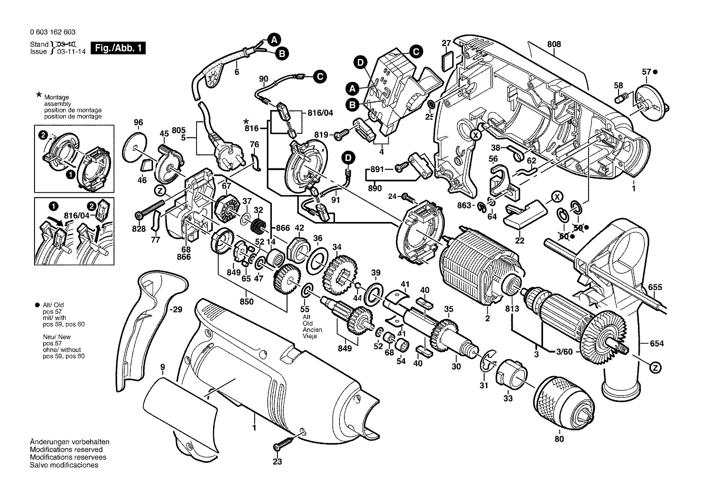 Hans Sauer GmbH - Ersatzteile Bosch Schlagbohrmaschine PSB700-2RE