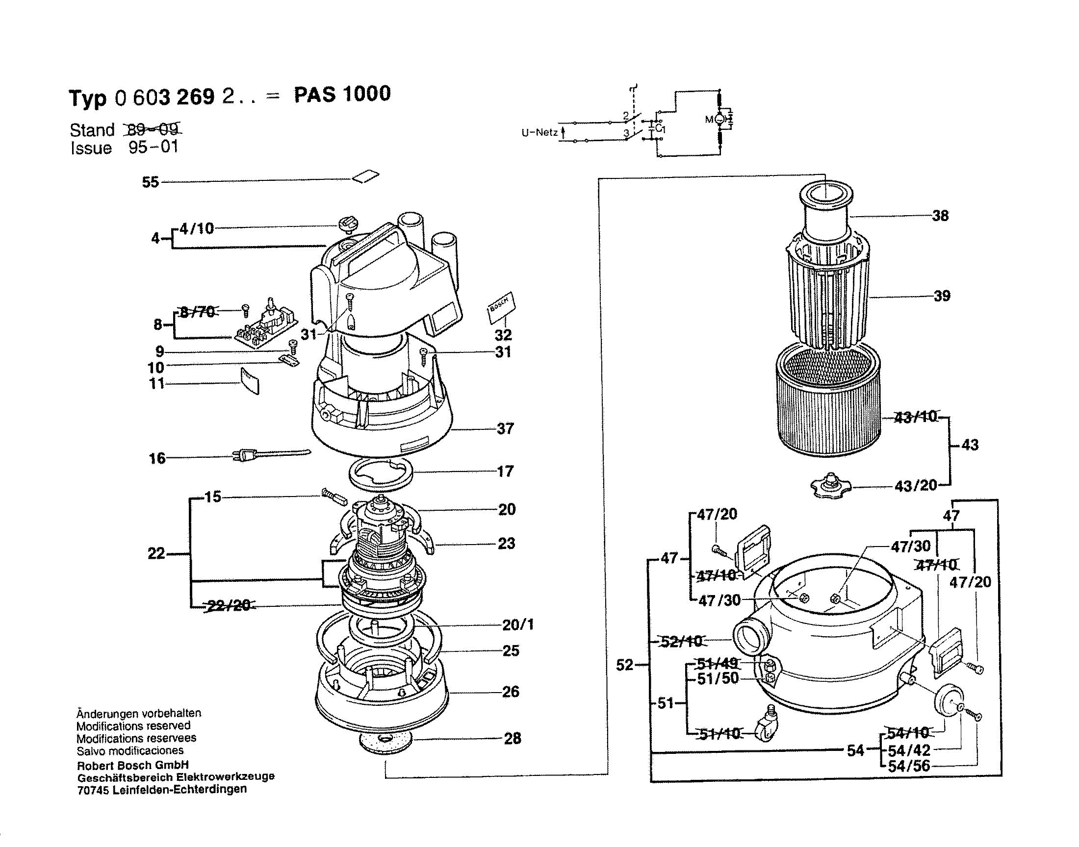 Hans Sauer GmbH - Ersatzteile Bosch Allzwecksauger PAS1000