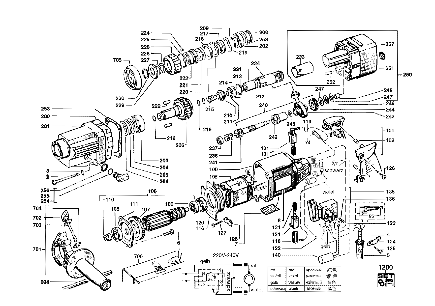 Hans Sauer GmbH - Ersatzteile Milwaukee PN200E Bohrhammer