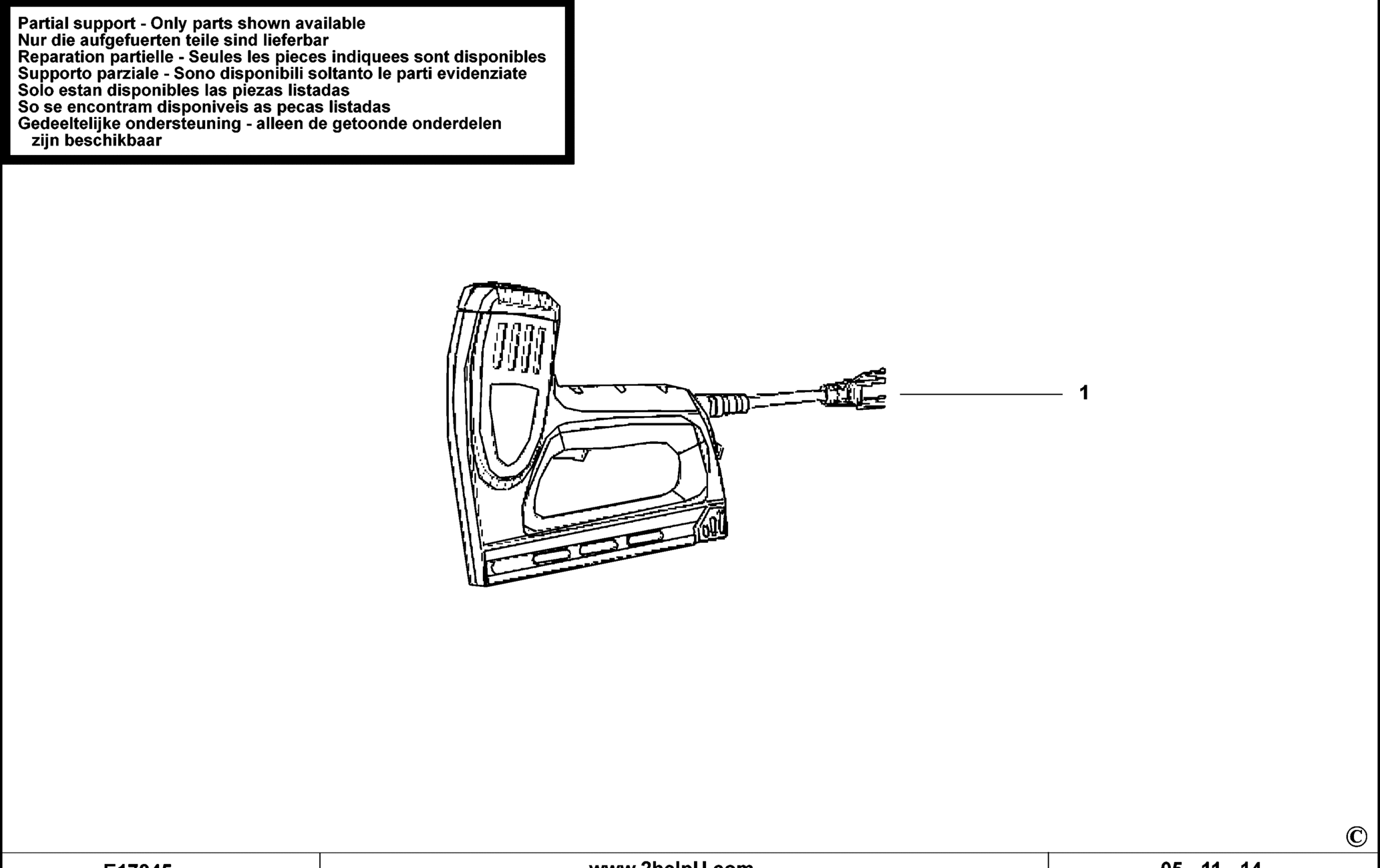 Hans Sauer GmbH - Ersatzteile Stanley (FATMAX) TRE550-QS TYPE 1 HEFTER