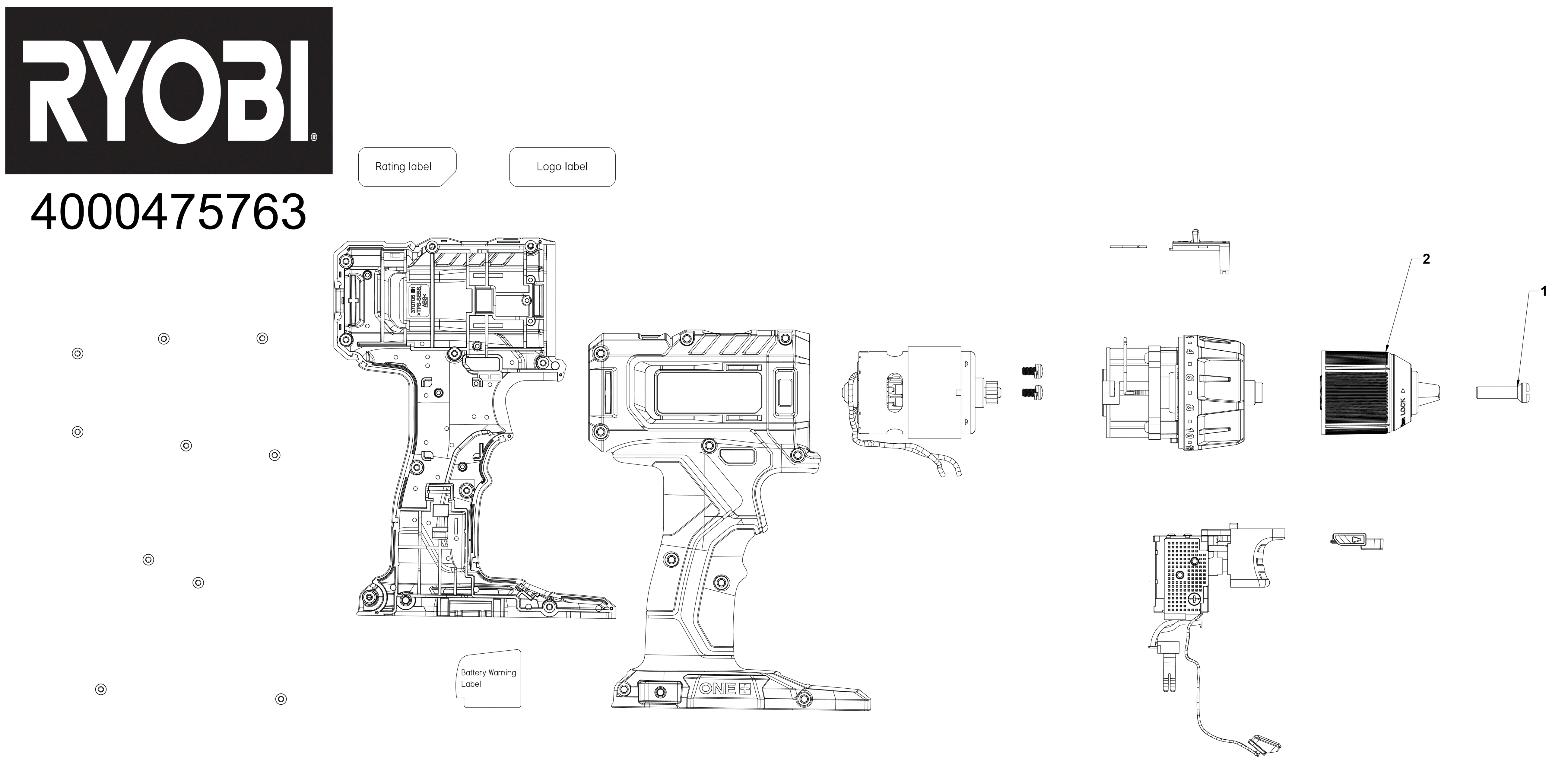 Hans Sauer GmbH - Ersatzteile Ryobi RDD18-2C415S - Rotary Drills ...