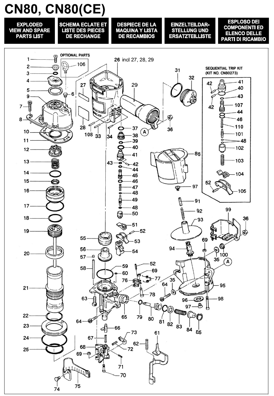 Hans Sauer GmbH - Ersatzteile MAX (Max Europe) CN80 CE - Coilnagler