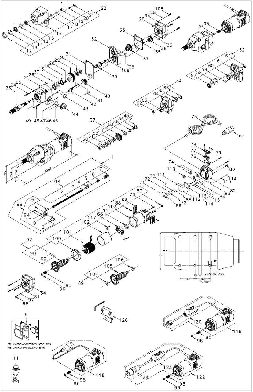 Hans Sauer GmbH - Ersatzteile CARDI T3 300-EL-Berner - Kernbohrmotor