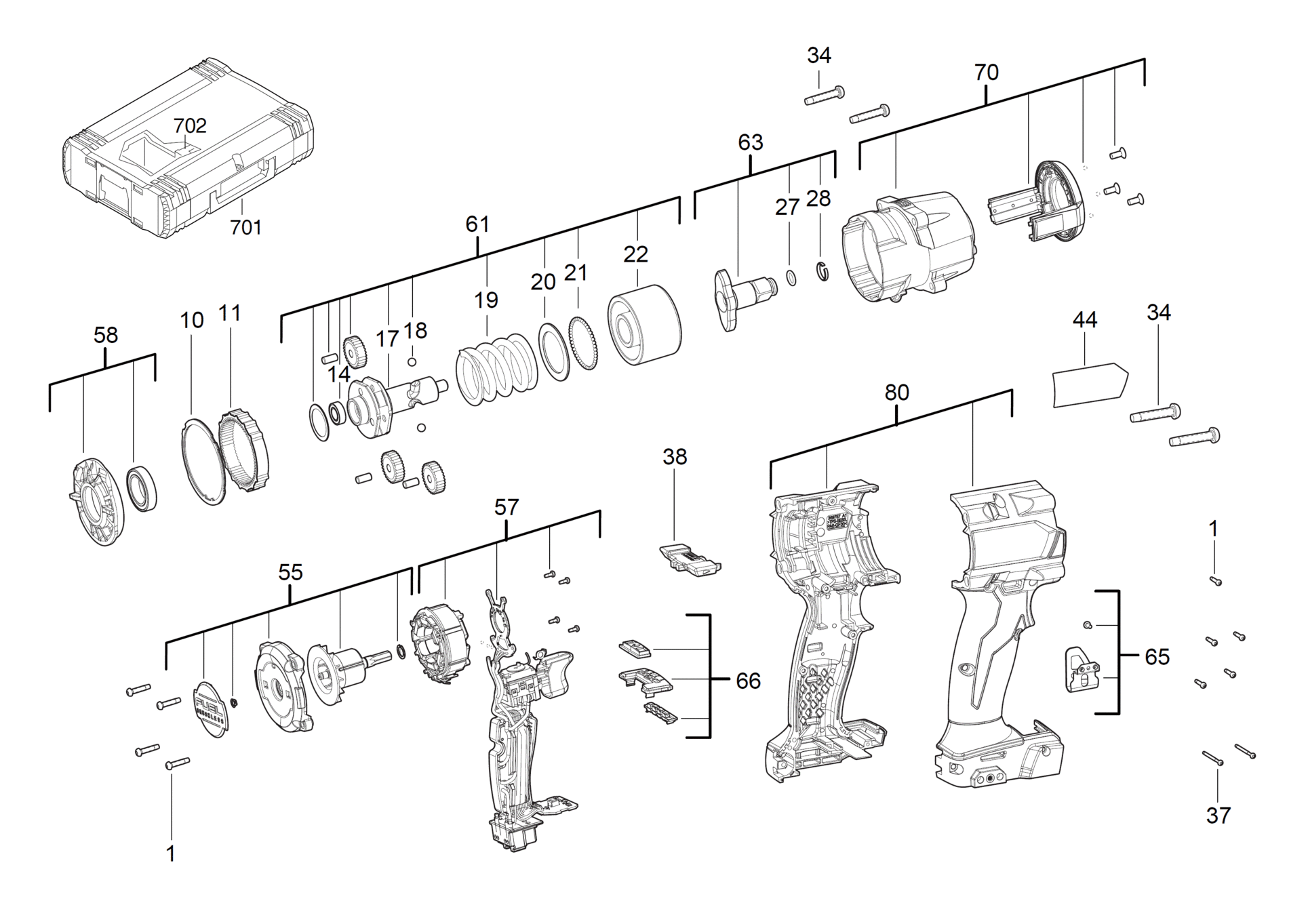 Hans Sauer GmbH - Ersatzteile Milwaukee M18FMTIW2F12-0 - Rotary Drills ...