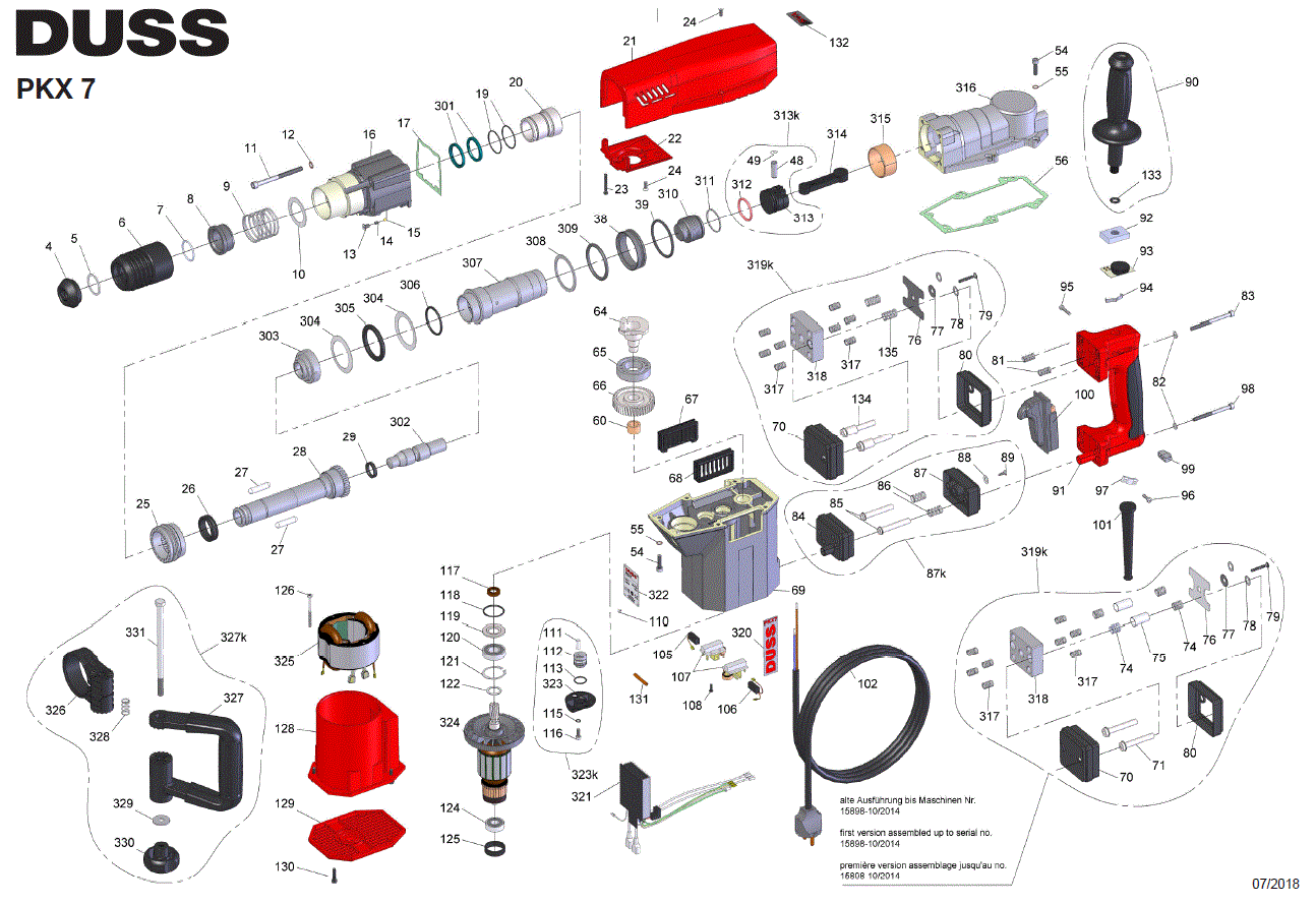 Hans Sauer GmbH - Ersatzteile Duss PKX 7 Meißelhammer