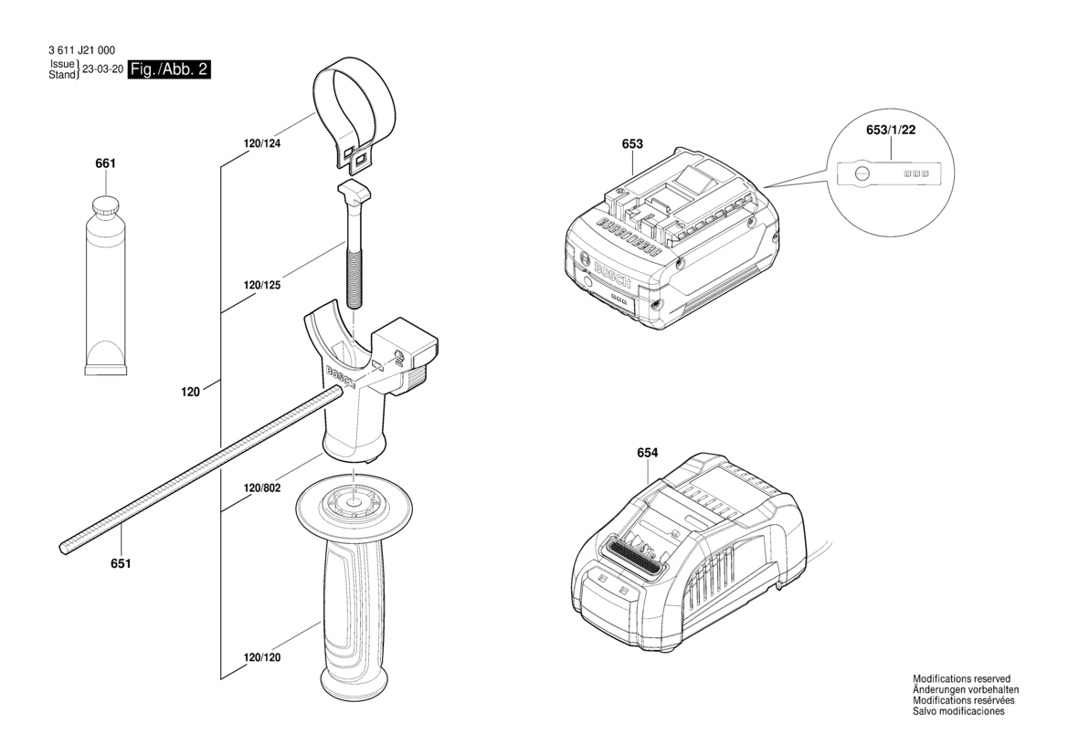 Hans Sauer GmbH - Ersatzteile Bosch GBH 18V-28 CF Akku-Bohrhammer