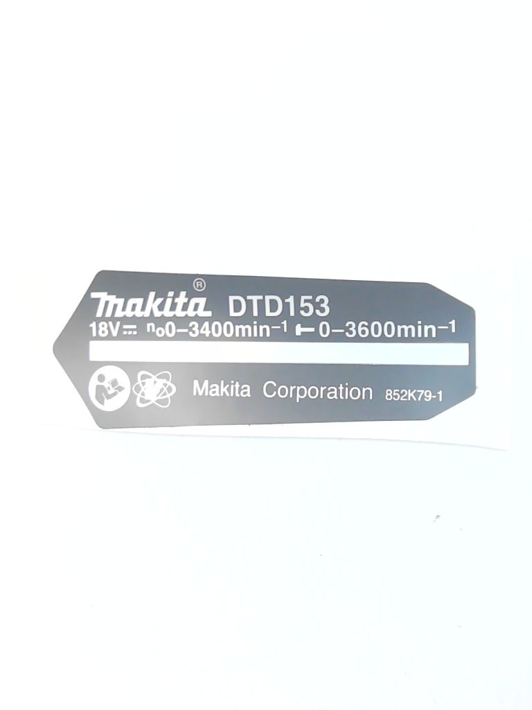 Makita - 852K79-1-M01 Typenschild DTD153